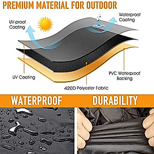 Iptienda Patio Heater Cover, Patio Heater Covers Waterproof with Zipper, Square Outdoor Heater Cover 87''H x 21" W x 24" L