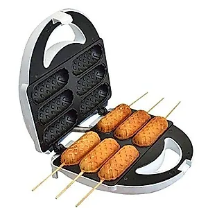 J-JATI Waffle Corn Dog Maker Hot Dog Presser Maker Waffle Stick Maker Hot Dog Maker Corn Dog Machine hot Dog and Corn Dog Maker Mix Any Type of Batch SW230B Black