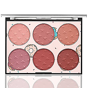 6 Color Blush Palette, Matte and Shimmer Powder, Highlight Face Blusher Buildable, Professional Facial Contour Blush Pallet Pigmented and Long Last For Natural Fair Dark Skin Tone