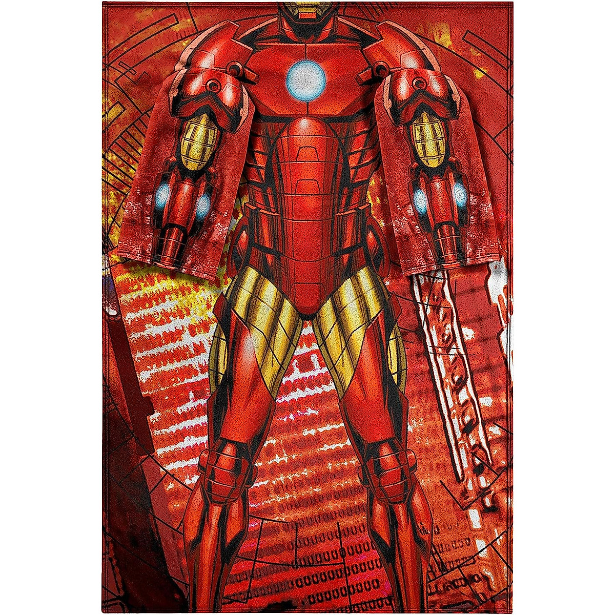 Marvel 1MAR024000002RET 's Iron Man, "Being Iron Man" Adult Comfy Throw Blanket, 48" x 71", Multi Color
