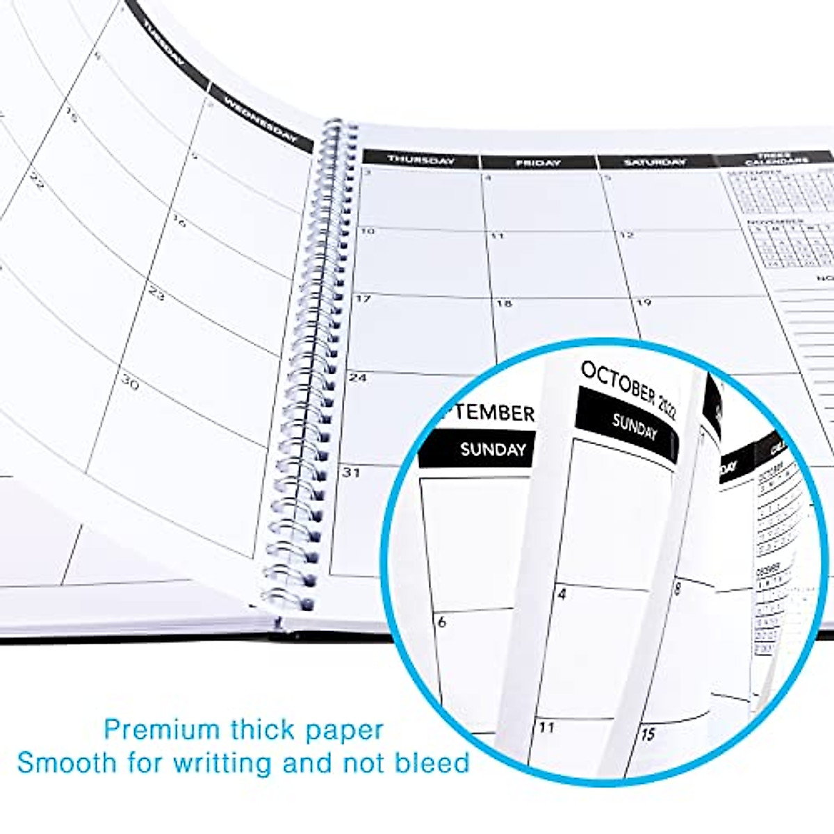 Office Planner July 2023 - June 2025 Monthly Calendar Planner - 9×11 Inch Time Management Personal Planner Hard PVC Cover with Spiral Bound