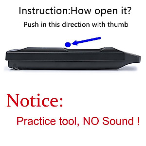 Luvay Pocket Guitar, Finger Exercise, Scales & Chords Practice Tool (6 Fret Black)