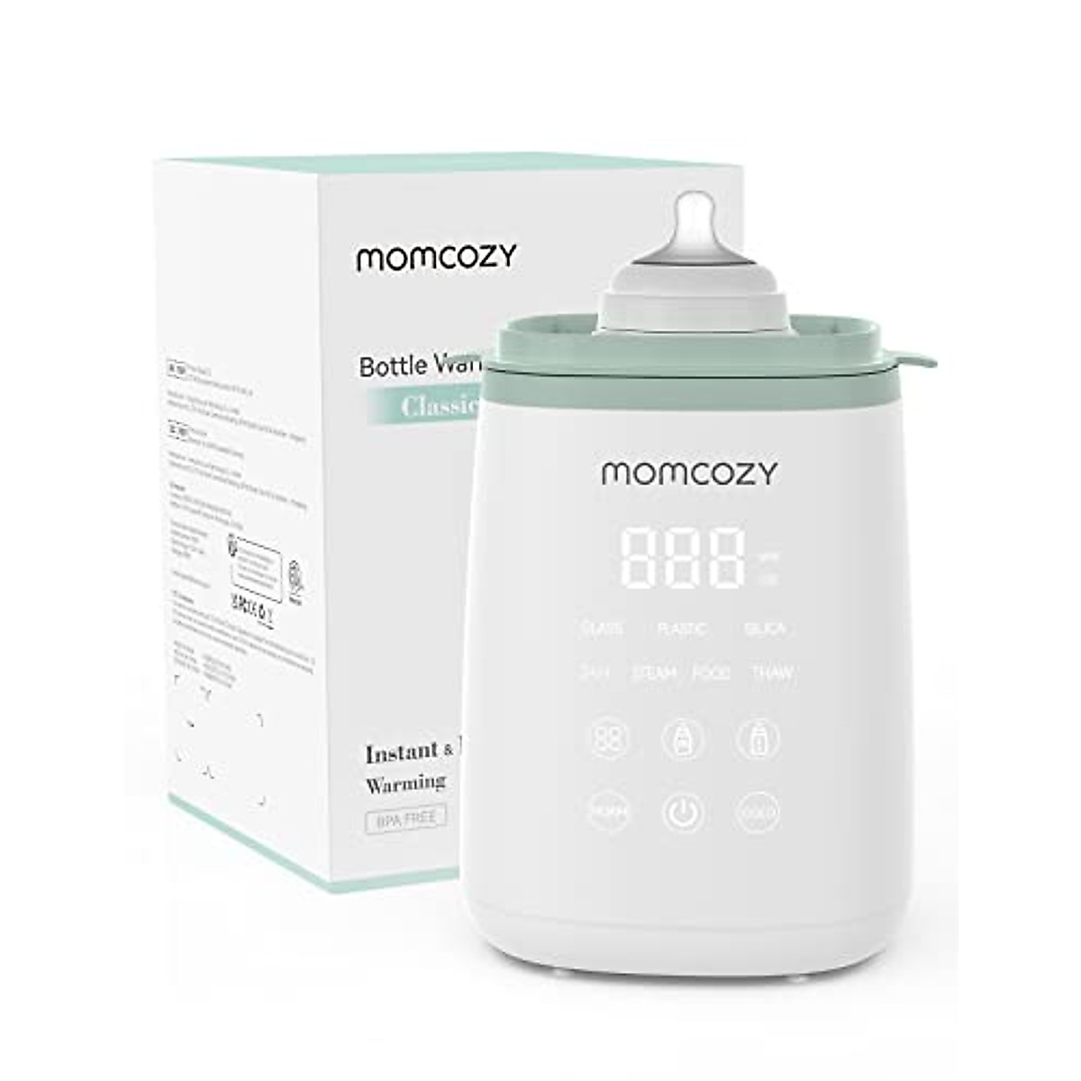 Momcozy Smart Baby Bottle Warmer, Fast Baby Milk Warmer with Accurate Temperature Control and Automatic Shut-Off, Multifunctional Bottle Warmers for Breastmilk or Formula