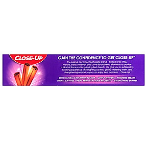 Close-Up Anticavity Fluoride Toothpaste, Freshening Cinnamon Burst Red Gel, 6 oz (170 g)