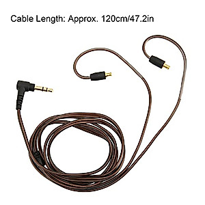 VINGVO Replacement Headphone Cable, Prevent Stethoscope Effect Flexible Headphone Cable Oxygen Free Copper for LS200 for CKS1100