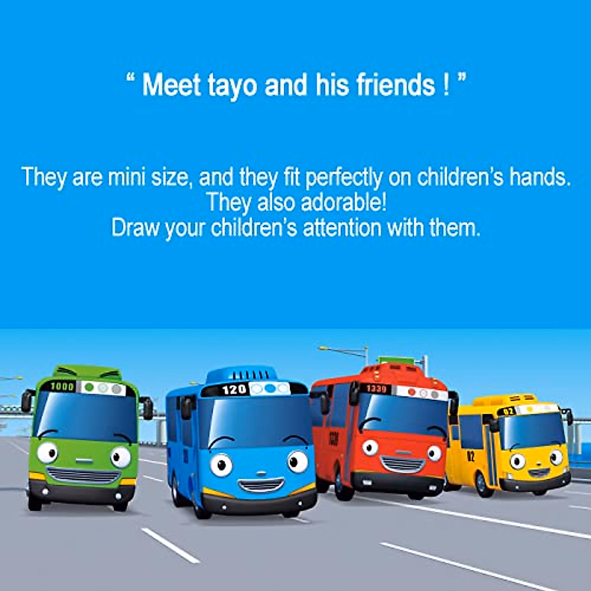 Tayo and Friends Mini Bus Set - Toys for Kids Rogi Tayo Gani Lani (4pcs)