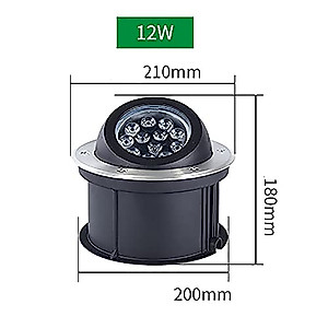 KMYX Powered Floor Lights Aluminum Outdoor Waterproof IP65 Ground Lights Stairs Steps Disk Lights Patio Fences Pathway Lights Garden Lawn Lamp Yard Lights