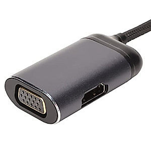 USB C Hub, Multiport USB C Adapter Support 4K 60HZ Nylon Plait Cable for Tablet