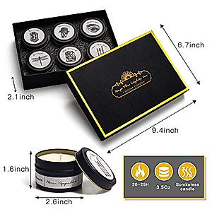 Scented Candles Gifts Set, 6 Pack Candle Set for Men,150 h Long Lasting Soy Candle, Candles Gifts for Women, Birthday Anniversary Housewarming Gift, Stress Relief & Relax Body