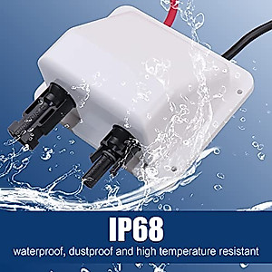 VOZINMOST 0.33ft 10 AWG Soft Copper Cable ABS Double Cable Entry Housing,UV Resistance Weatherproof Double Cable Entry Gland for Solar Project on Rv, Boat,Camper,Van