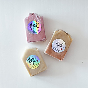 NSWDYLO Thank You Stickers Roll 500pcs 1.5” Thank You for Supporting My Small Business Stickers 4 Designs Thank You Small Business Stickers for Business Packages Holographic Thank You Stickers Labels