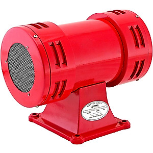 Vixen Horns Loud Air Raid Siren - Industrial Alarm Heavy Duty Electric Motor 120V, Fire Tornado Siren Horn (Omnidirectional, 116 dB, Range 1600 ft)
