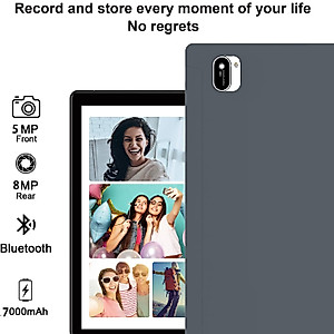 AOYODKG Tablet 2 in 1, 10.1 inch Android Tablet with Keyboard, Case Mouse, 8GB RAM+64GB ROM(1TB Expand), Octa-Core Processor, 1920x1200 IPS HD Display, Games, Wi-Fi, Bluetooth, AYO-A10 (Gray)
