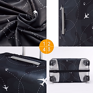 Travelkin Luggage Cover For Suitcase Tsa Approved, Suitcase Cover Protector Fits 18-32 Inch Luggage(M for 22-25 Inch Luggage)