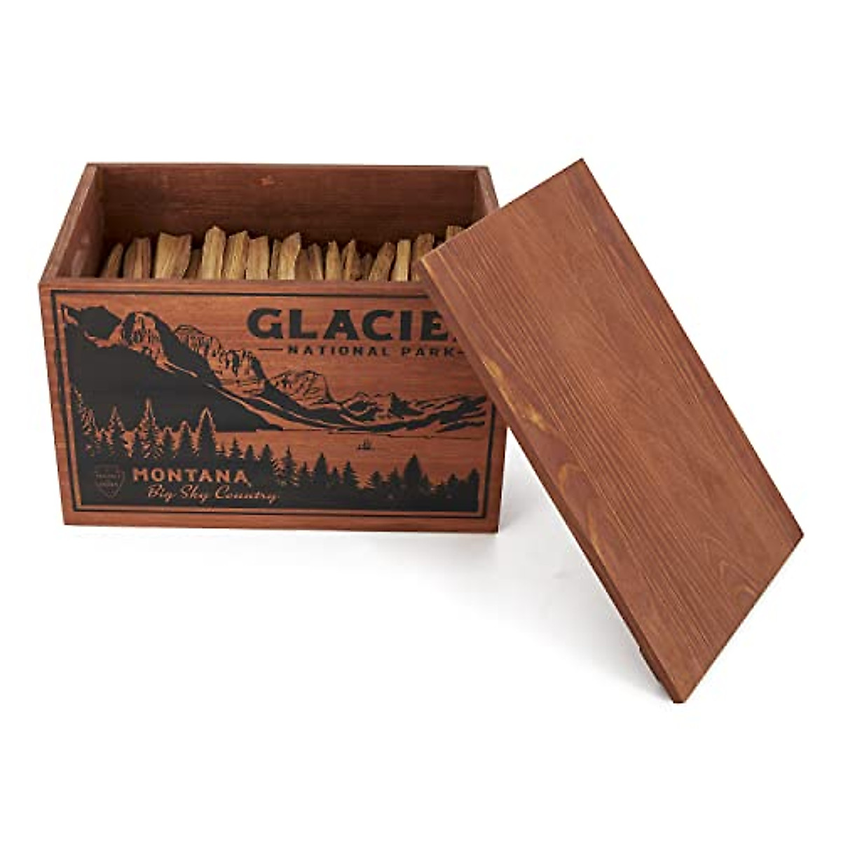 Better Wood Products Limited Edition Protect The Parks Series All Natural Fatwood Fire Starter Sticks, 13 Pound Wooden Crate, Glacier
