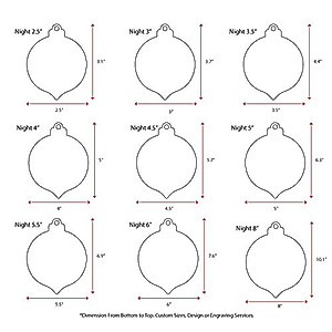 25 Wood Christmas Ornaments Blanks Night 3/16" Thick (Select Size) (4")