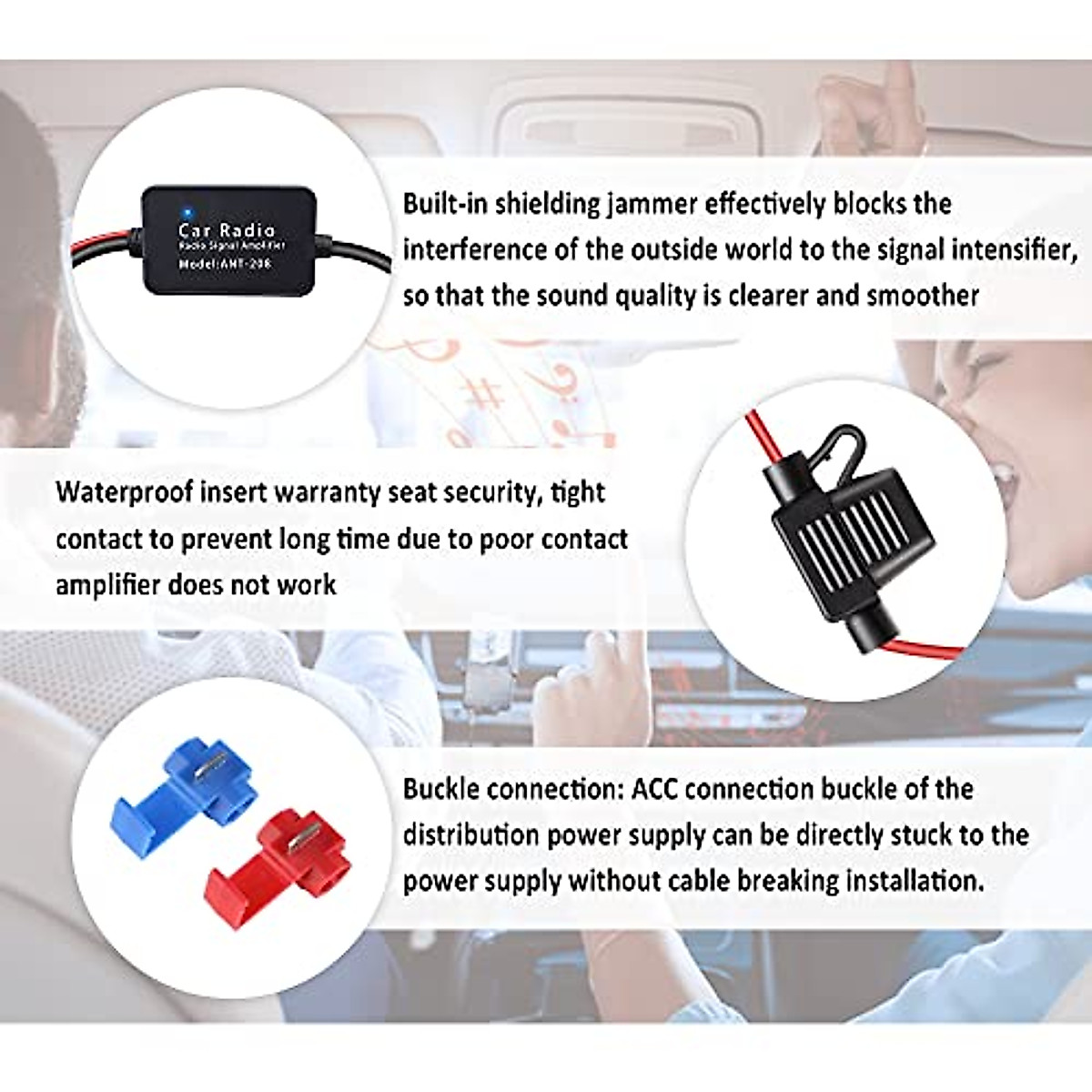 Boost Your Car Radio with 25dB Antenna Amplifier