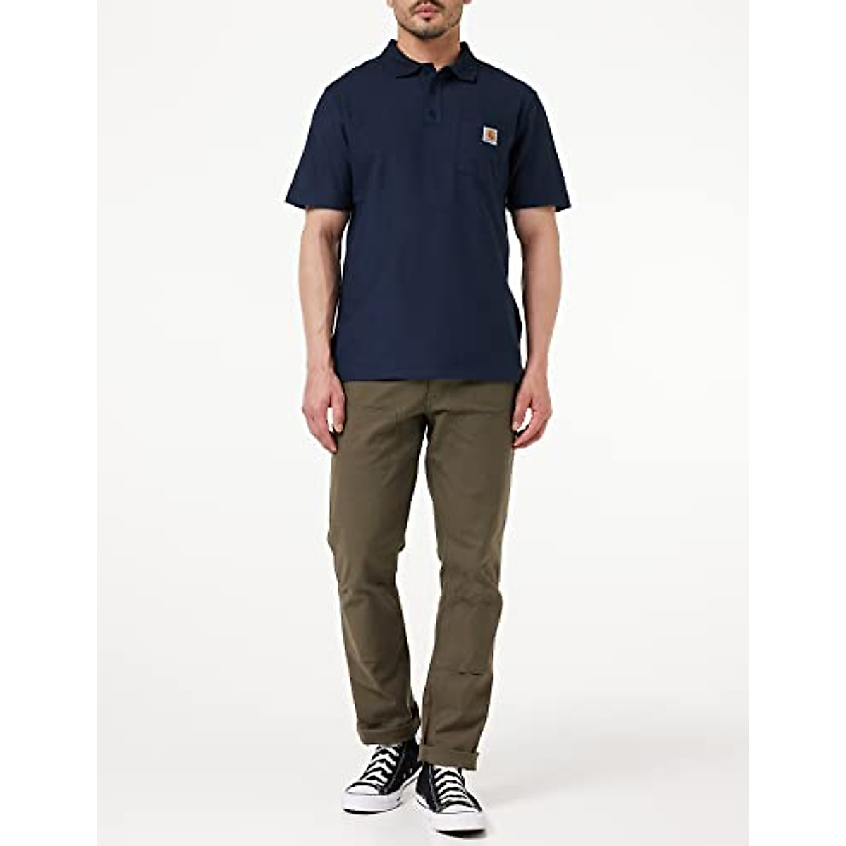 Carhartt Men's Loose Fit Midweight Short-Sleeve Pocket Polo, Navy, XX-Large