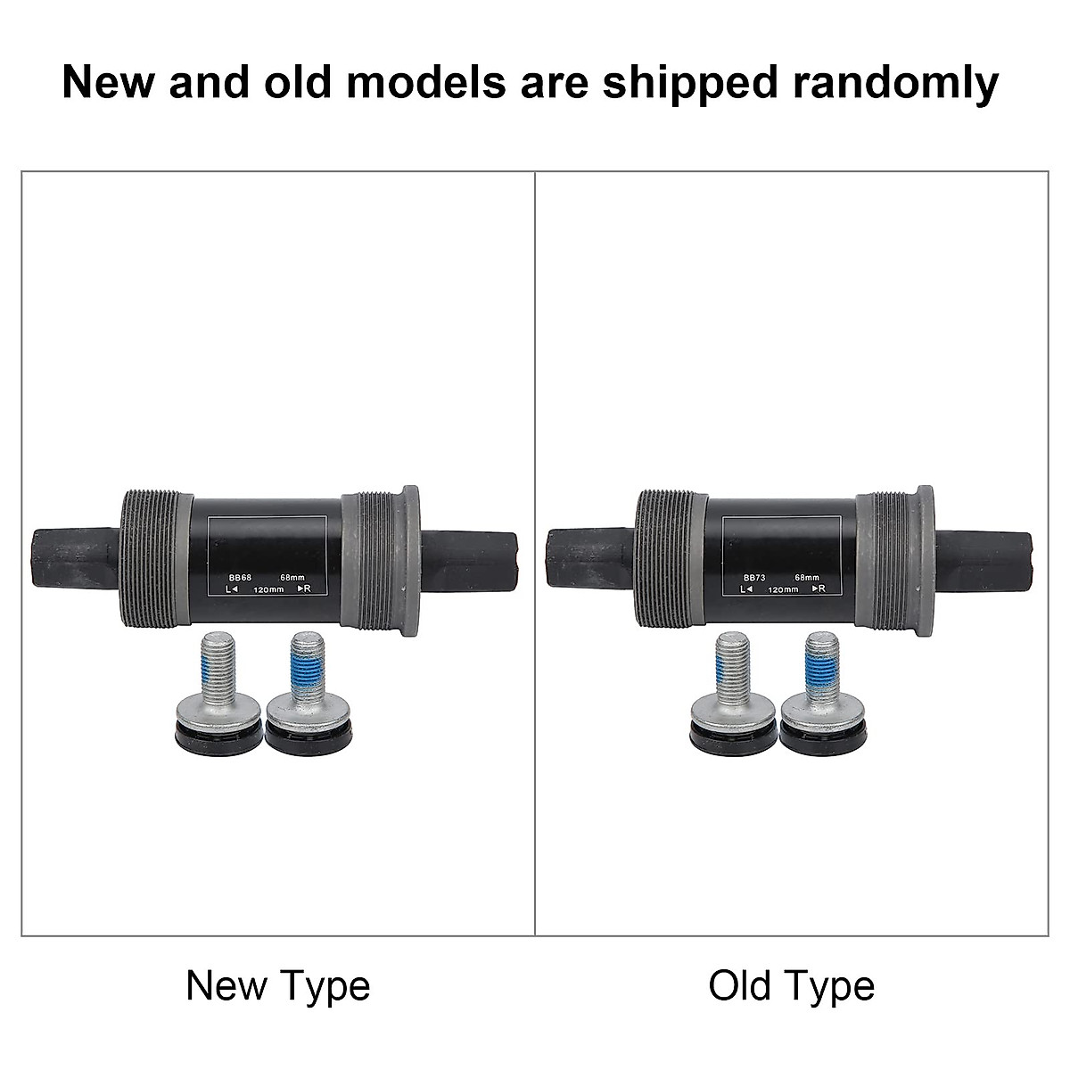 VGEBY 68mm Sealed Bottom Bracket, Taper Metal Bearing with Screws 113mm/120mm/126mm for Mountain Bike (120mm)