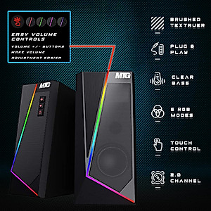 Gaming Desktop PC, Intel Core i7 6th Gen, TechMagnet Zeus, AMD RX 550 Graphics, 32GB RAM, 512GB SSD + 3TB HDD, MTG 24 Inch Monitor, RGB Keyboard Mouse, Speaker, Webcam, WiFi, Win 10 Pro (Renewed)