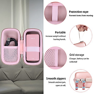 Khanka Hard Travel Case Replacement for iWALK Portable Apple Watch Charger, 9000mAh Power Bank, Case Only (Pink)