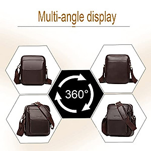 Leathario Men's Crossbody Bag Leather Shoulder bag For Men Messenger Sling Bag For Work Business Satchel Travel
