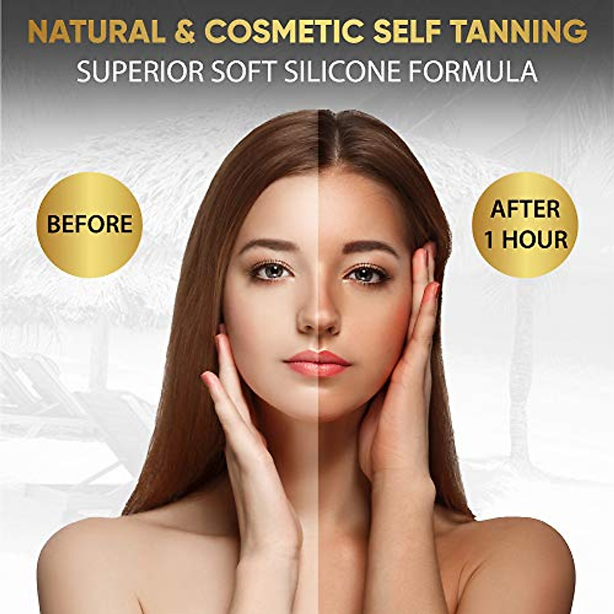 Dolce Black Bronzer Tanning Lotion - Indoor/Outdoor Tanning Lotion for Tattoo & Color Fade Protection - Anti-Orange, Anti-Aging & Anti-Wrinkle Natural Tanning Bed Lotion