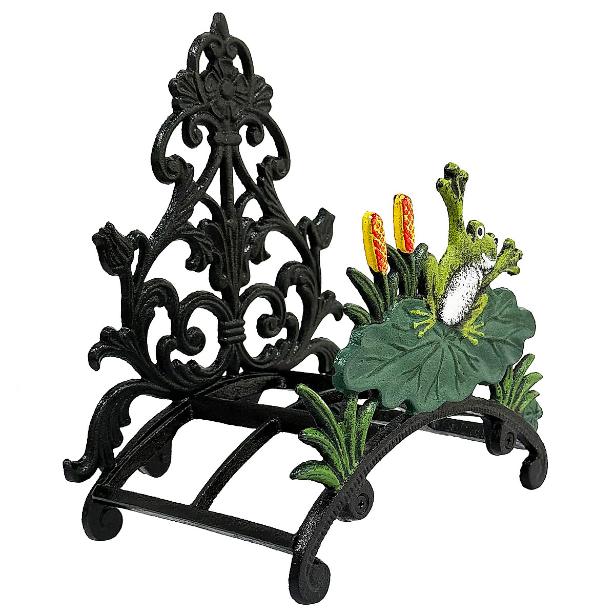 Wall Mounted Garden Hose Holder - Heavy Duty Cast Iron Water Hose Holder for Indoor Outdoor, Garden & Yard Decoration Water Pipe Hanger, Metal Sturdy Hose Rack Reel Storage Butler (Frog)