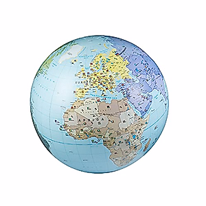 Caly Inflatable Globe The World XXL 85 cm, 060ENF, Ocean Blue