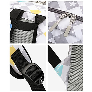 Gnoved Girls Backpack with Lunch Box 2pcs Set Checkered Laptop Kawaii Backpack Boys Preppy Bookbag Over 6 Years Old Black