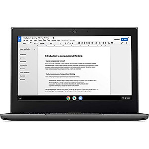 Lenovo 100e 2nd Gen 11.6" Rugged & Spill Resistant Laptop HD Chromebook Laptop, MT8173 CPU, 4GB LPDDR3 RAM, 32GB eMMC TLC SSD, 720P HD Camera, Black, Chrome OS