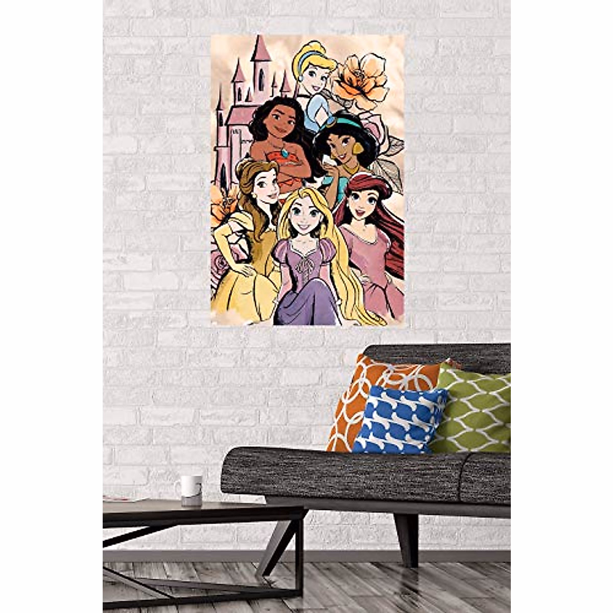 Trends International Disney Ultimate Princess Celebration-Castle Group Wall Poster, 22.375" x 34", Premium Unframed Version