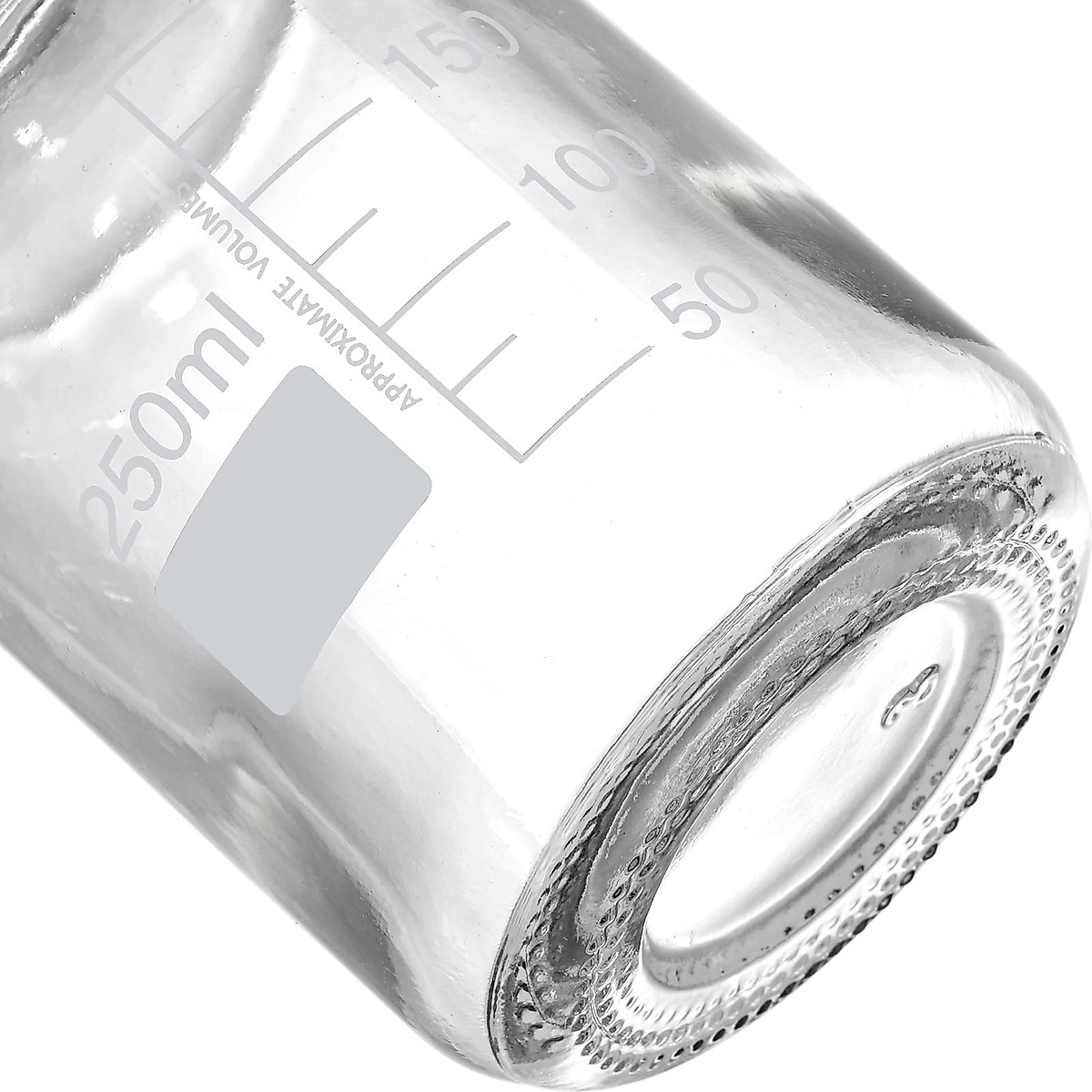 Yopay 10 Pack Media Storage Bottles with GL45 Blue Screw Cap, 250ml Reusable Glass Bottle, Round Scientific Glass Container for Labs, Classrooms or Home Use