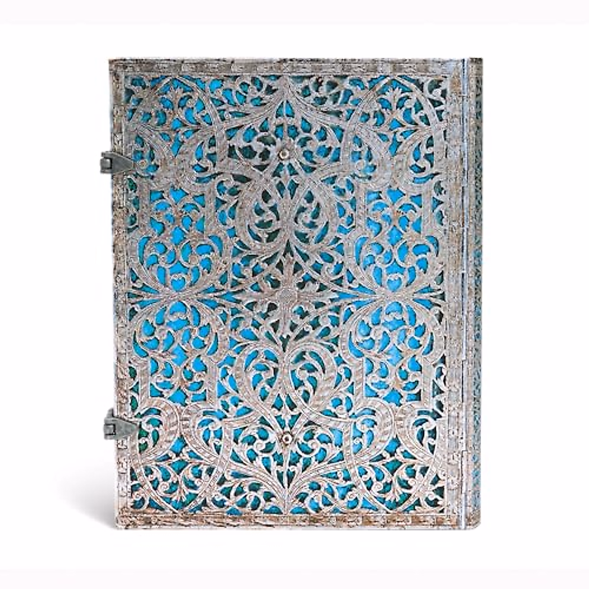 Maya Blue Ultra Lined Hardcover Journal, 240pg, 120GSM by Paperblanks (Silver Filigree Collection)
