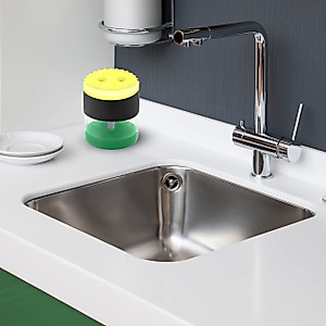 OVVE HOME Soap Dispenser and Sponge Holder Compatible with The Scrub Daddy Sponge