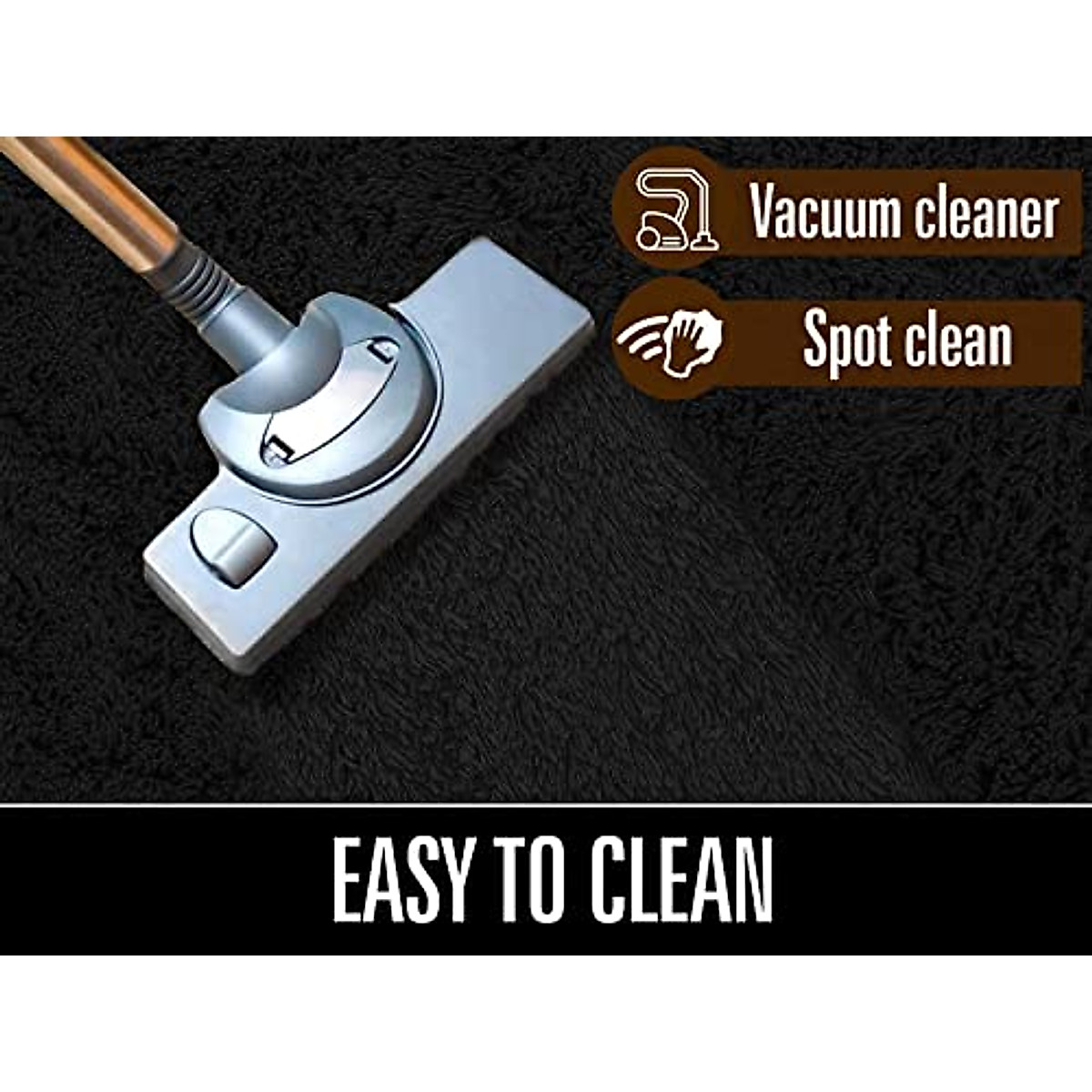 HOMORE Luxury Fluffy Area Rug Modern Shag Rugs for Bedroom Living Room, Super Soft and Comfy Carpet, Cute Carpets for Kids Nursery Girls Home, 4x6 Feet Black