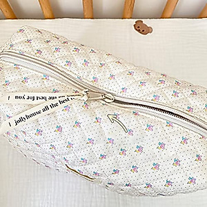 JQWSVE Kawaii Coquette Makeup Bag Cute Cosmetic Bag Aesthetic Floral Makeup Pouch Travel Toiletry Bags for Women Girls Kawaii Stuff