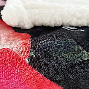 to My Daughter I Will Always Be There to Support You Love Mom Black Woman Blanket Birthday Gift Winter Warm Fleece Blanket (80X60INCH,Basketball)