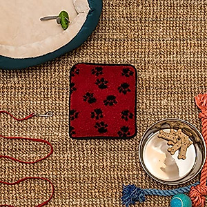 Hottles Microwavable Pet Warming Natural Thermal Heating Pad for Pets, Heated Cat Bed, Now with Paw Print Fleece