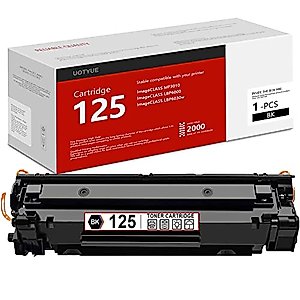 CRG-125 Toner 125: UOTYUE Toner CRG125 (3484B001) Compatible Replacement for Canon 125 Cartridge Works with ImageCLASS MF3010 LBP6000 LBP6030w Printer (1-Pack, Black)
