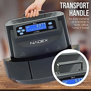 Nadex S540 Pro | Coin Counter, Sorter, and Wrapper | Sorts up to 300 Coins Per Minute | Comes with 48 Preformed Wrappers