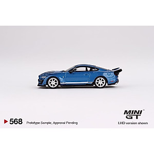 True Scale Miniatures Model Car Compatible with Shelby GT500 Dragon Snake Concept Ford Performance Blue 1/64 Diecast Model Car MGT00568