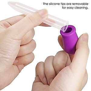 8 Pcs Liquid Droppers, SENHAI Silicone and Plastic Pipettes Transfer Eyedropper with Bulb Tip for Candy Oil Kitchen Kids Gummy Making - 7 Colors