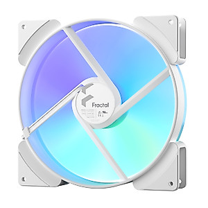 Fractal Design Prisma AL-18 PWM White 180 mm Addressable RGB LED LLS Bearing Computer Case Fan