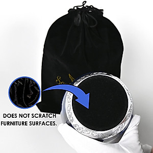 Soul and Eternity Cremation Urns for Adult Ashes Decorative Urns Aluminum & Brass Metallic Urns for Human Ashes Medallion Engravable Urns for Ashes Keepsake Urns for Human Ashes with Velveteen Bag