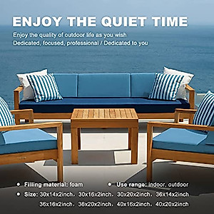 Bench Cushion 36×20×2inch,Bench Pad with Non-Slip Bottom,Indoor/Outdoor Thickened Foam Furniture Cushions for Garden Patio Bench Swing,Bay Window Seat Pads,Washable Sofa Cushion