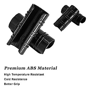 Waziaqoc 20PCS Black Greenhouse Clamps, 32mm/1.26" ABS Snap Clamps Garden Buildings Tube Clips for Greenhouse Film Shading Cloth Row Cover