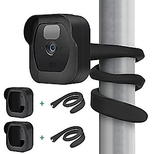 ALERTCAM 2Pack Flexible Twist Mount and Weatherproof Housing Case for All-New Blink Outdoor Home Security Camera - Black