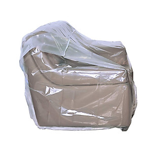 Wowfit Furniture Cover – Dust-Proof Moving Bag for Love seat, Sofa, Moving Boxes – Clear & Odorless Plastic Bag for Moving – 4mil Thick Loveseat Cover(Not Include Tape) – 68W x 42D x 62/41H Inches