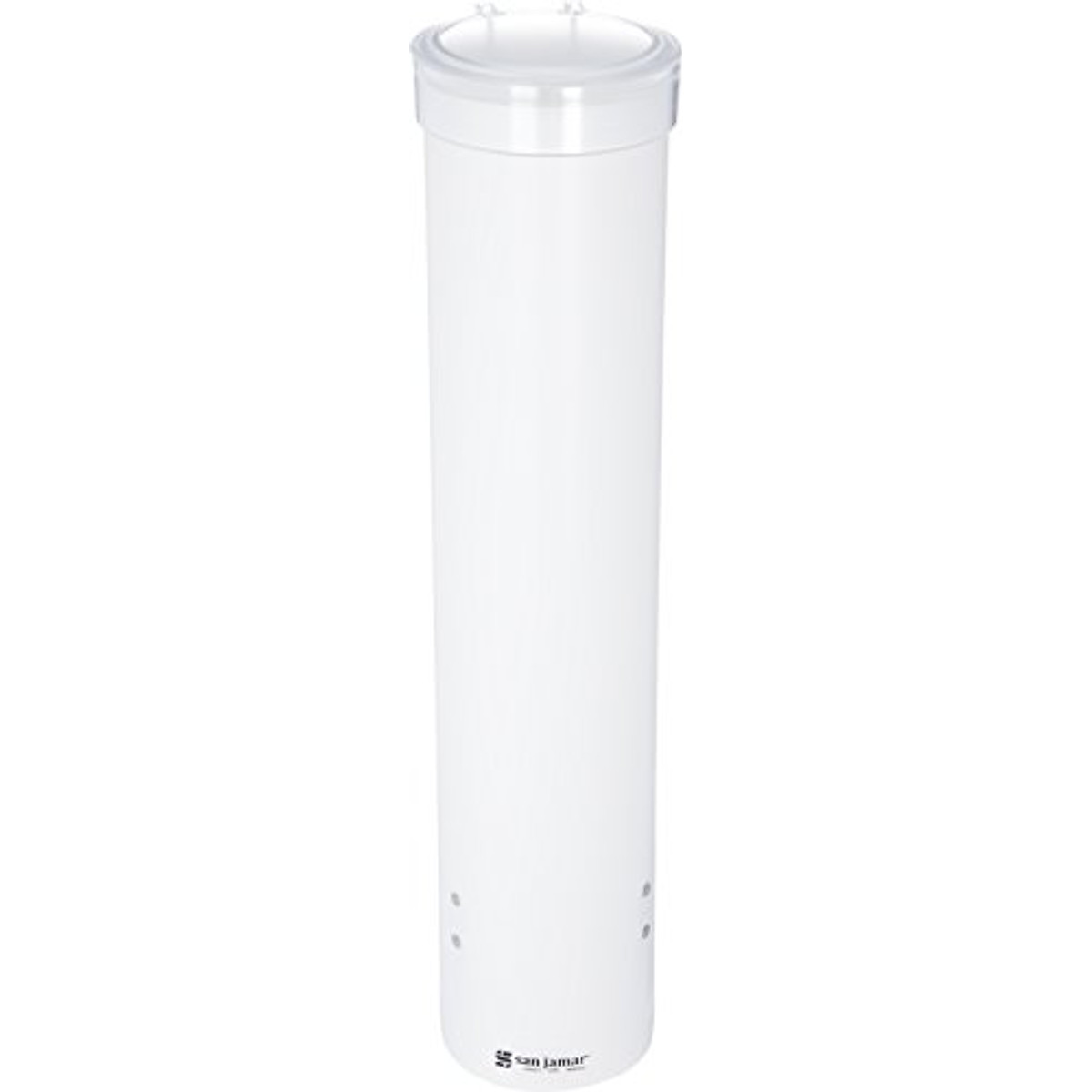 Carlisle FoodService Products C3165WH Medium Pull Type Water Cup Dispenser, Fits 4 to 10 oz Cone and Flat Bottom Cups, 16" Tube Length, White